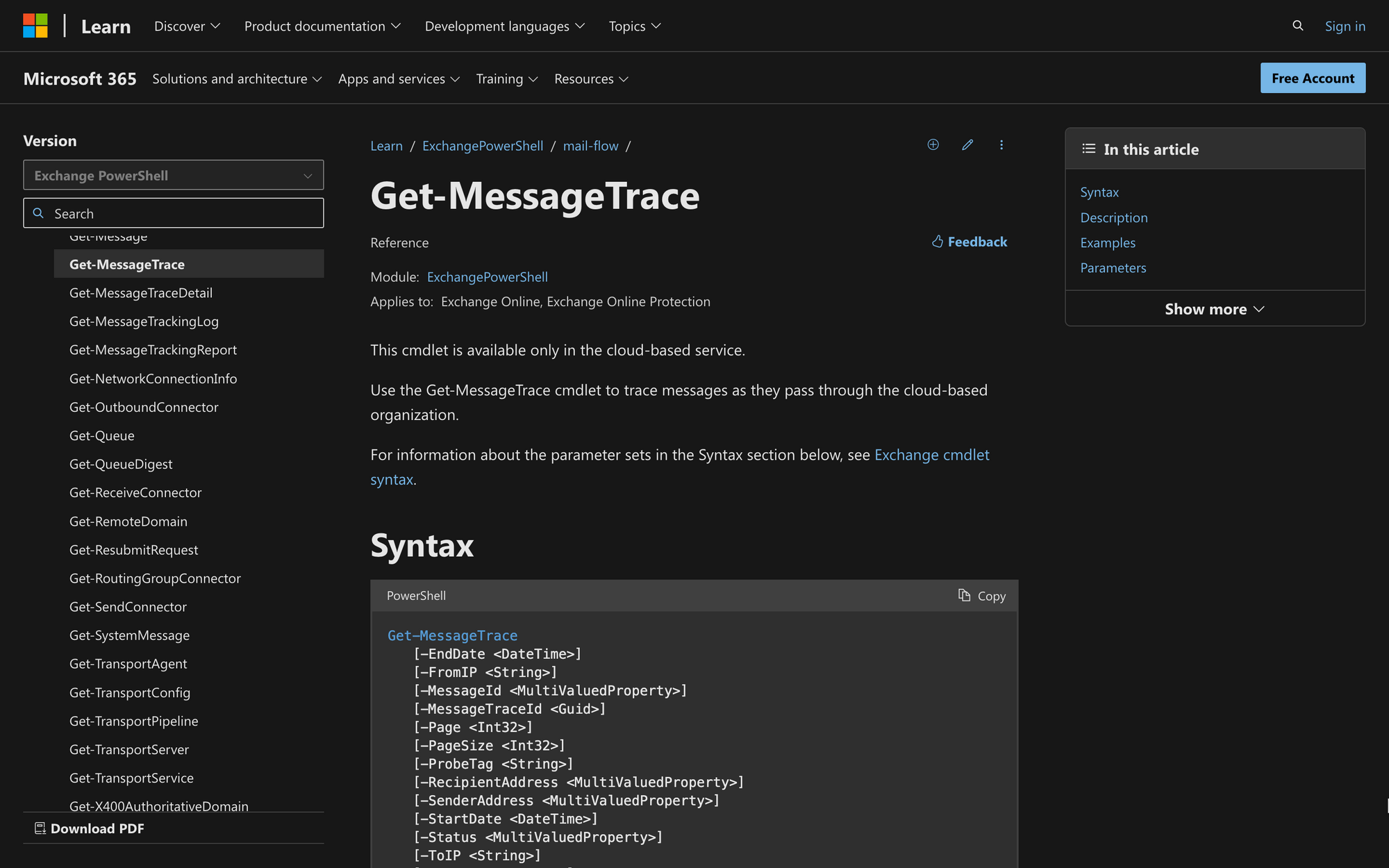 How To Use Get Messagetrace In Powershell
