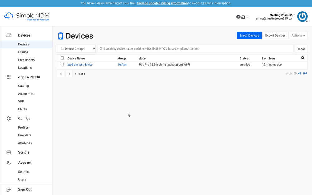 Setting up a Meeting Room Display with SimpleMDM