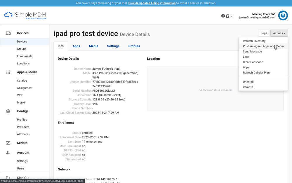 Setting up a Meeting Room Display with SimpleMDM