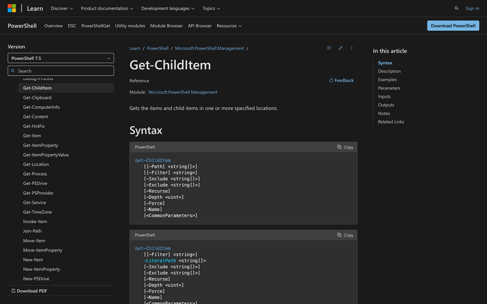 How to Use Get-ChildItem in Powershell