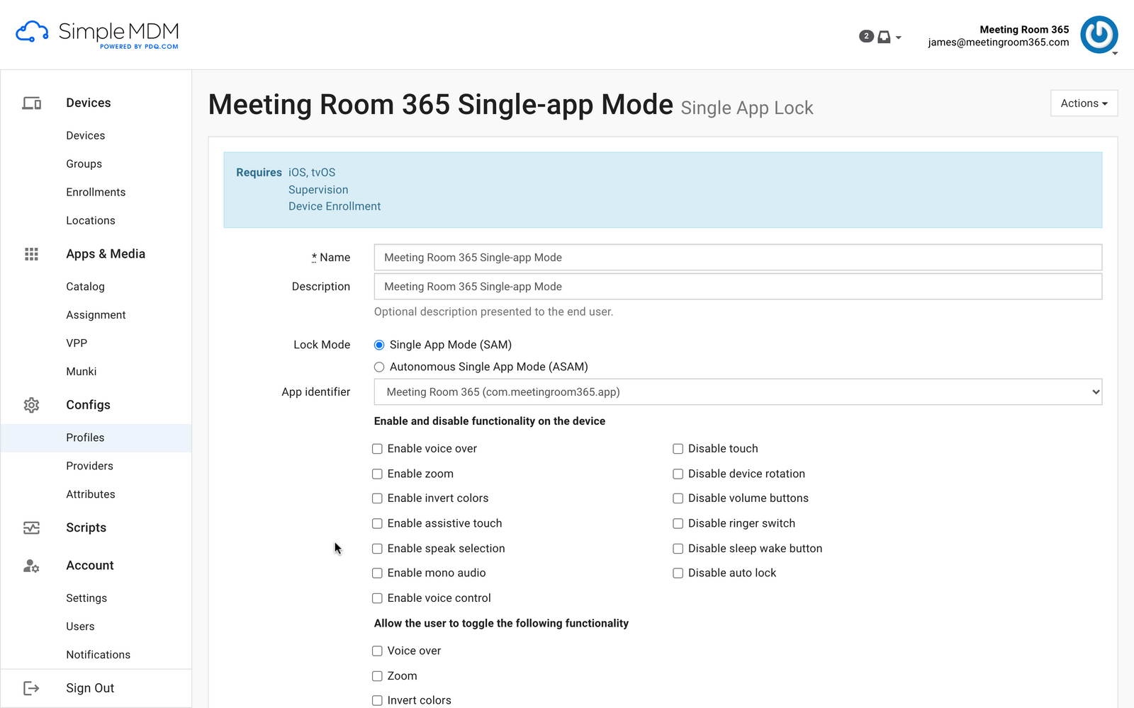 Setting up a Meeting Room Display with SimpleMDM